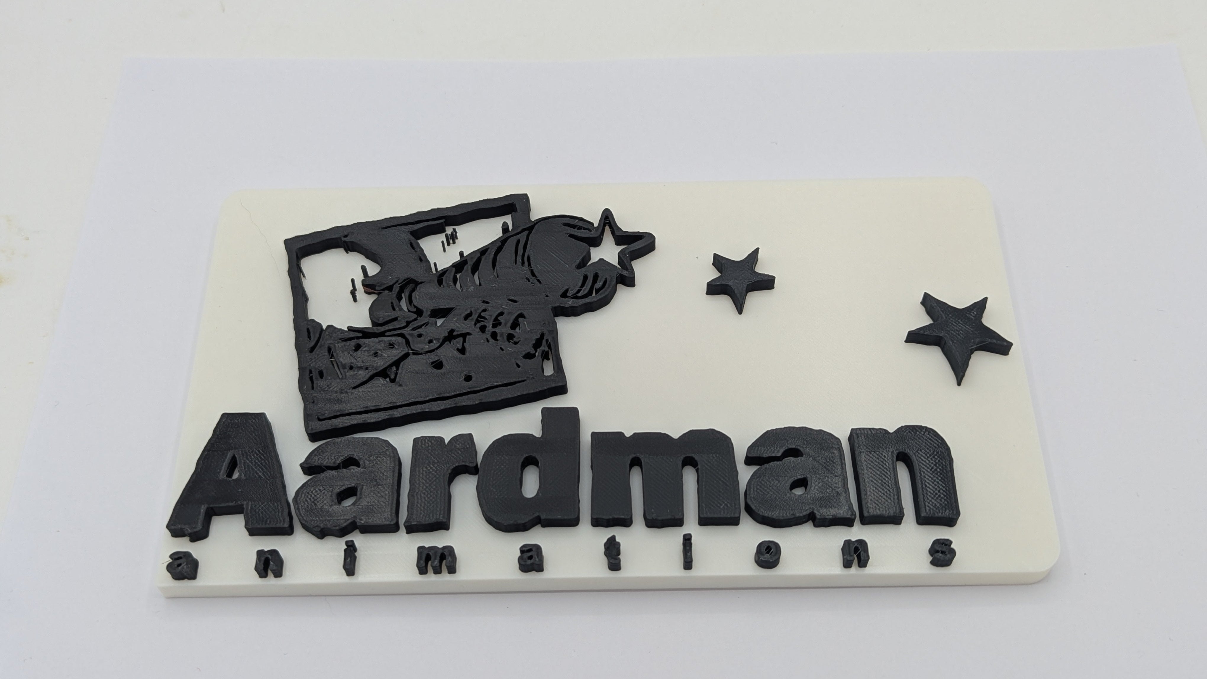 Aardman Animations - 3D printed logo, wall mounted. – Abels 3D Design
